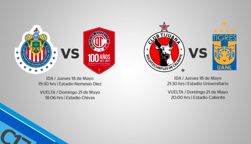 Estos son los horarios de las semifinales de la Liga MX