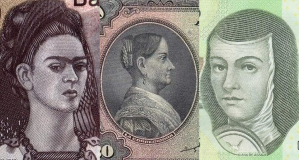 La historia de las mujeres en los billetes y monedas mexicanas