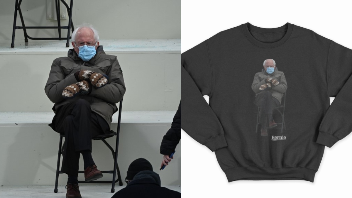 *Bernie Sanders convirtió su meme en una sudadera* por una buena causa
