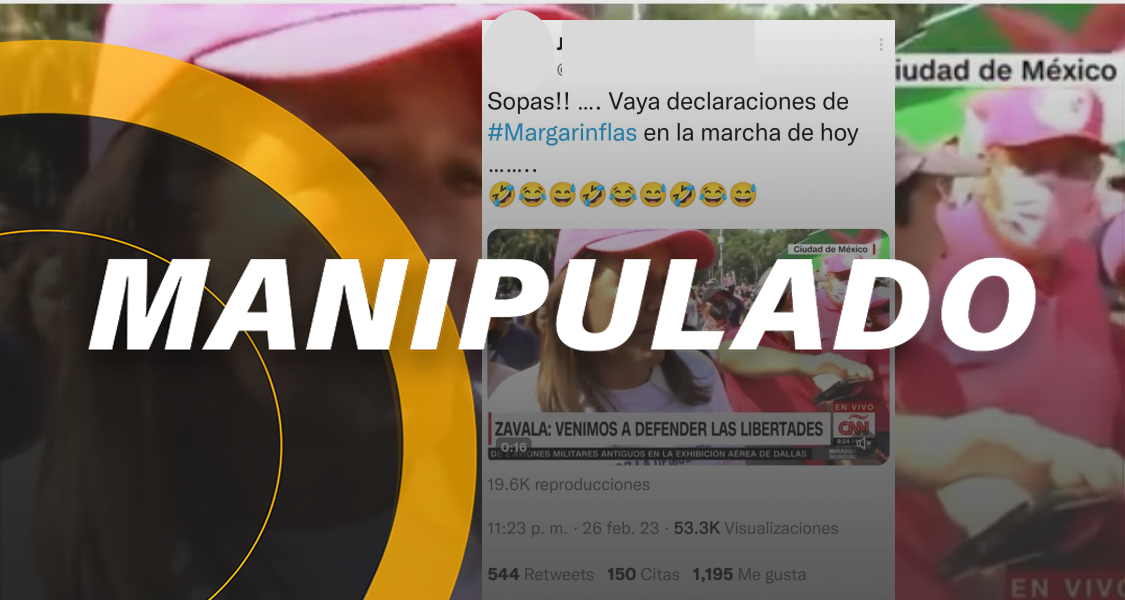Este video de Margarita Zavala en la marcha del INE fue manipulado
