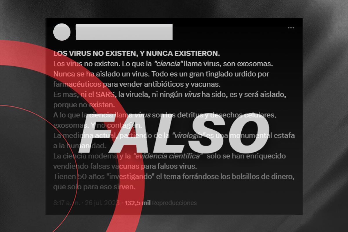 Los virus sí existen, esta publicación en redes desinforma
