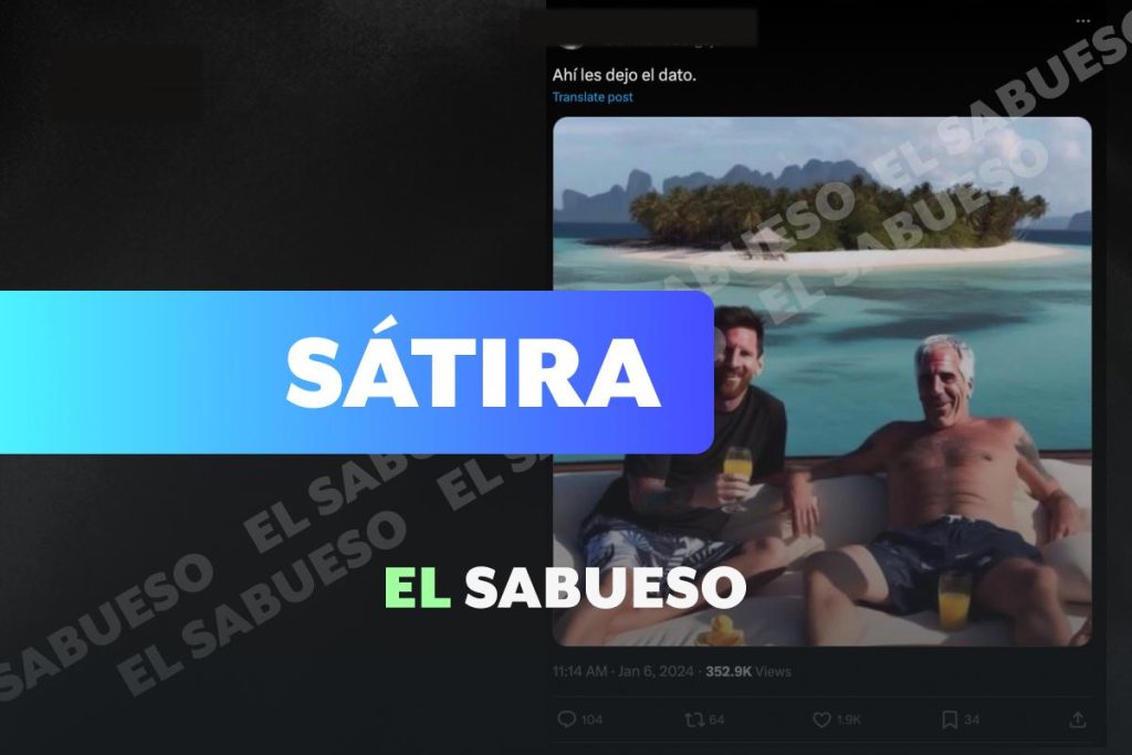 ¿Messi en un barco con Epstein? No, la imagen fue creada con IA