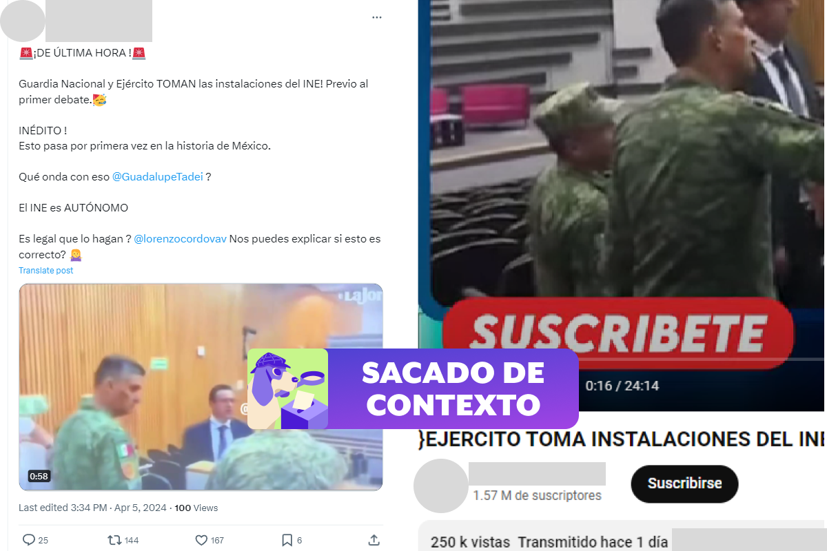 El Ejército no ‘tomó’ las instalaciones del INE previo al debate; videos están sacados de contexto