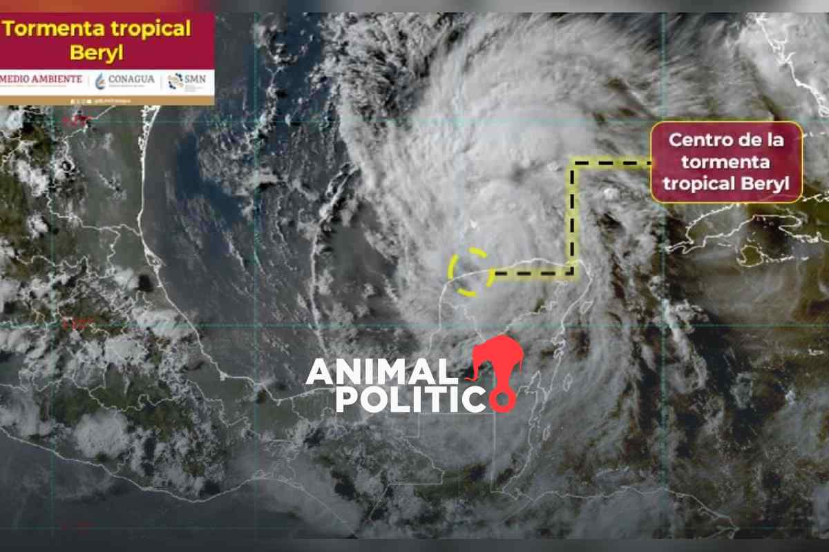 Beryl se degrada a tormenta tropical; sale de Yucatán y avanza hacia ...