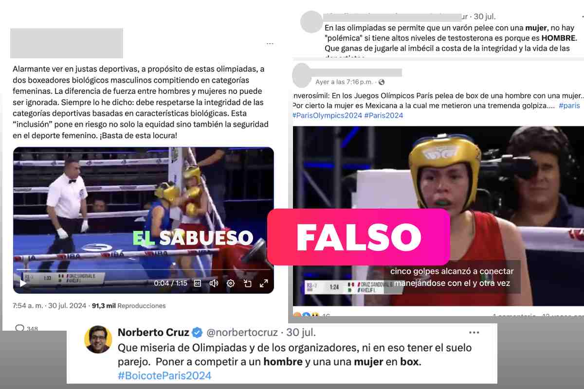 Falso que mujeres transexuales compitan por medalla de box en París 2024