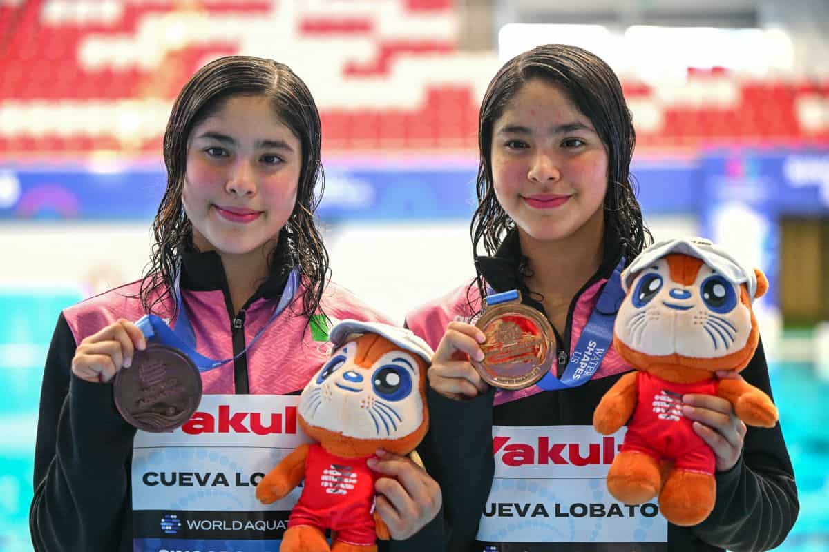 ¡Con 14 años y medallistas mundiales! Conoce a Lía y Mía Cueva, las clavadistas mexicanas